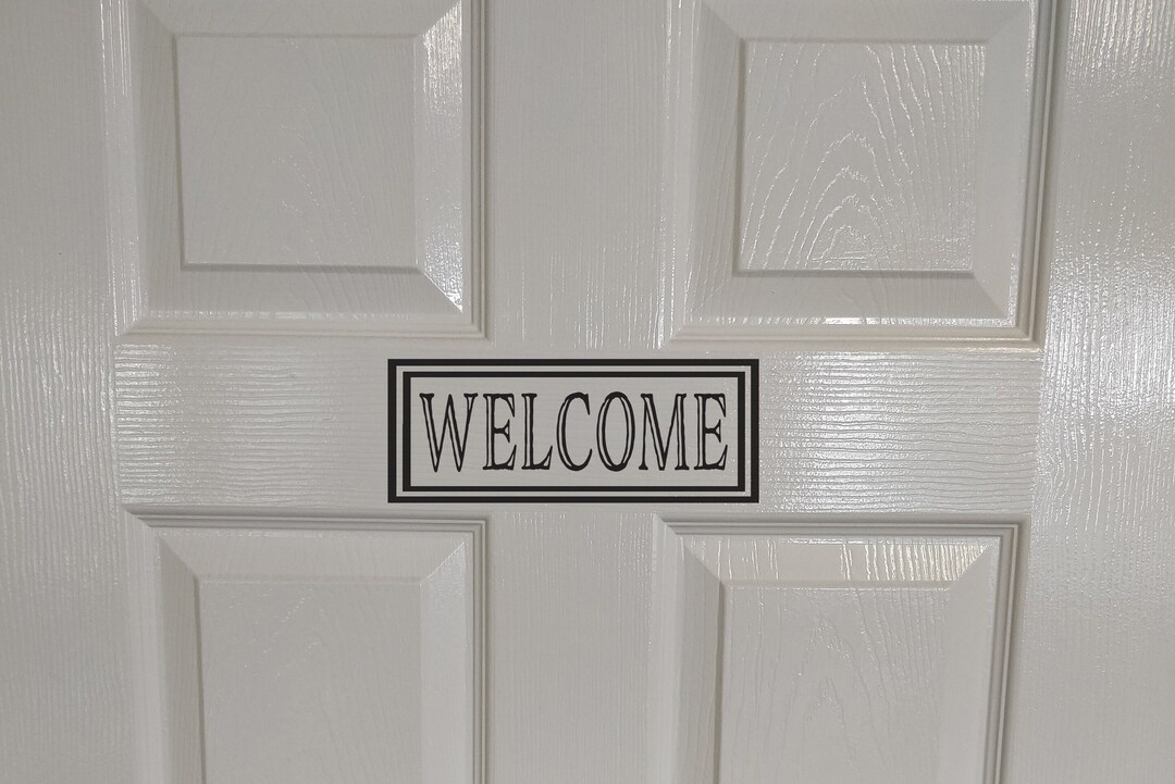 Welcome Door Decal, Matt Vinyl Decal Sticker for Home Door, Home Décor ...