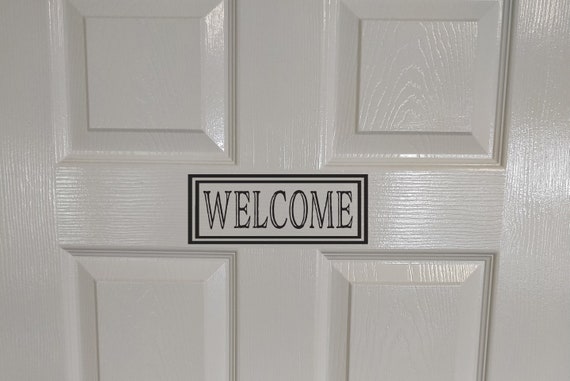 Welcome Door Decal Matt Vinyl Decal Sticker for Home Door | Etsy