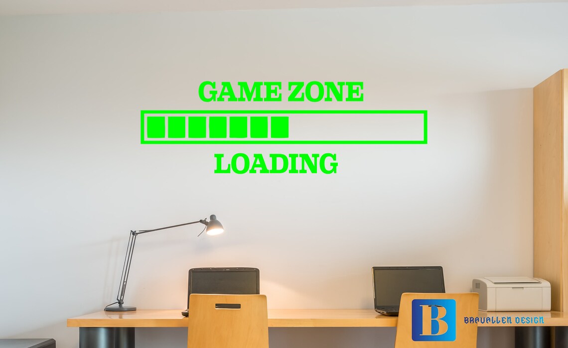 Game Zone Loading Boys Bedroom Gaming Room Wall Art Vinyl - Etsy UK