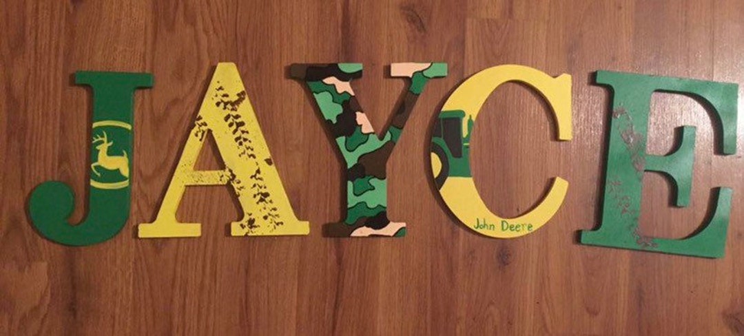 John Deere Letter Art - Etsy