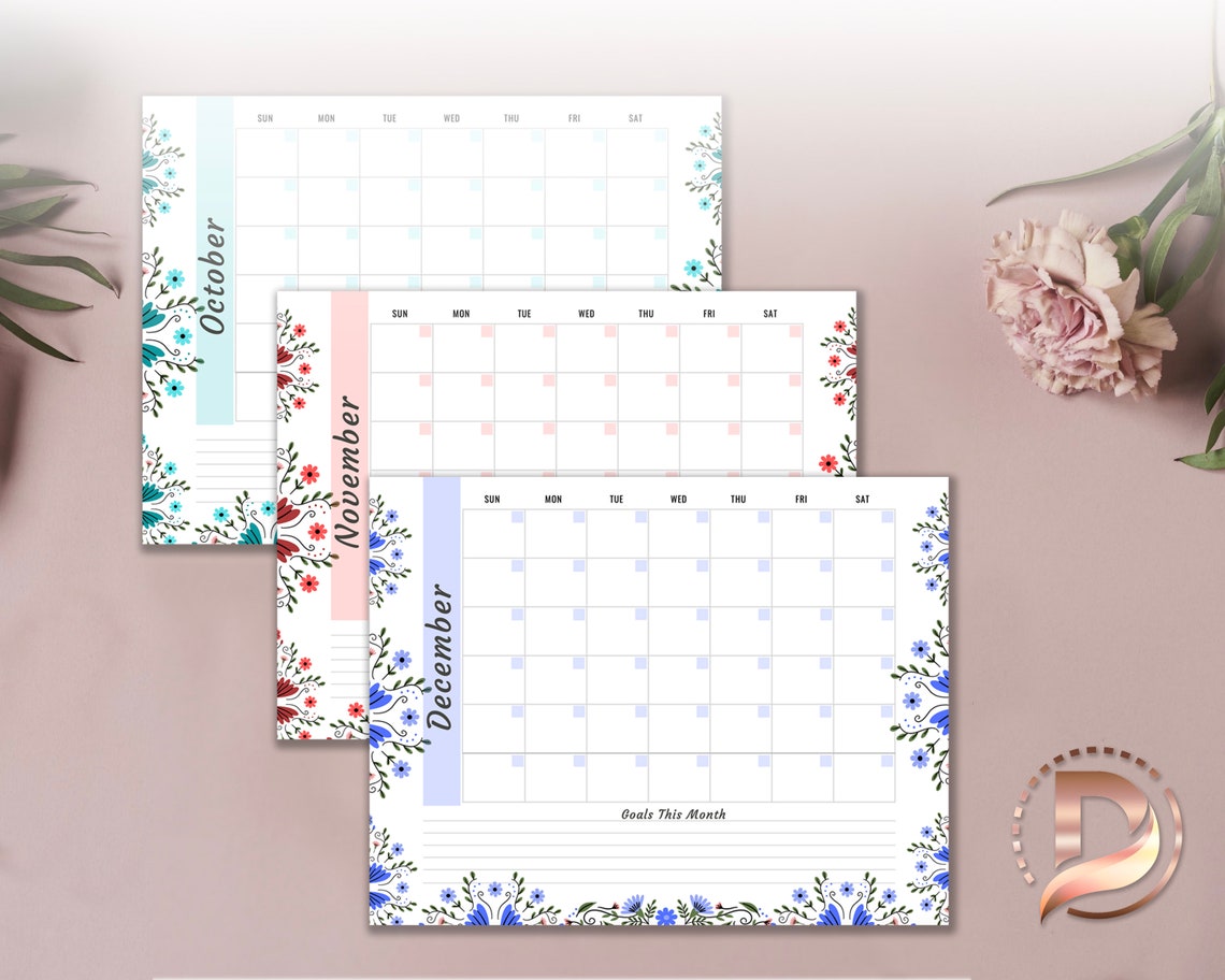 Multiple Year Printable Calendar 2021, 2022, 2023, 2024 & Beyond - Etsy