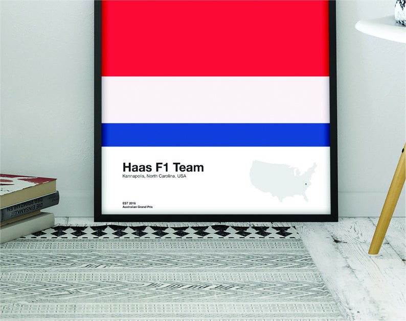 Formula 1 Haas Team Poster F1 Grand Prix Headquarters City - Etsy