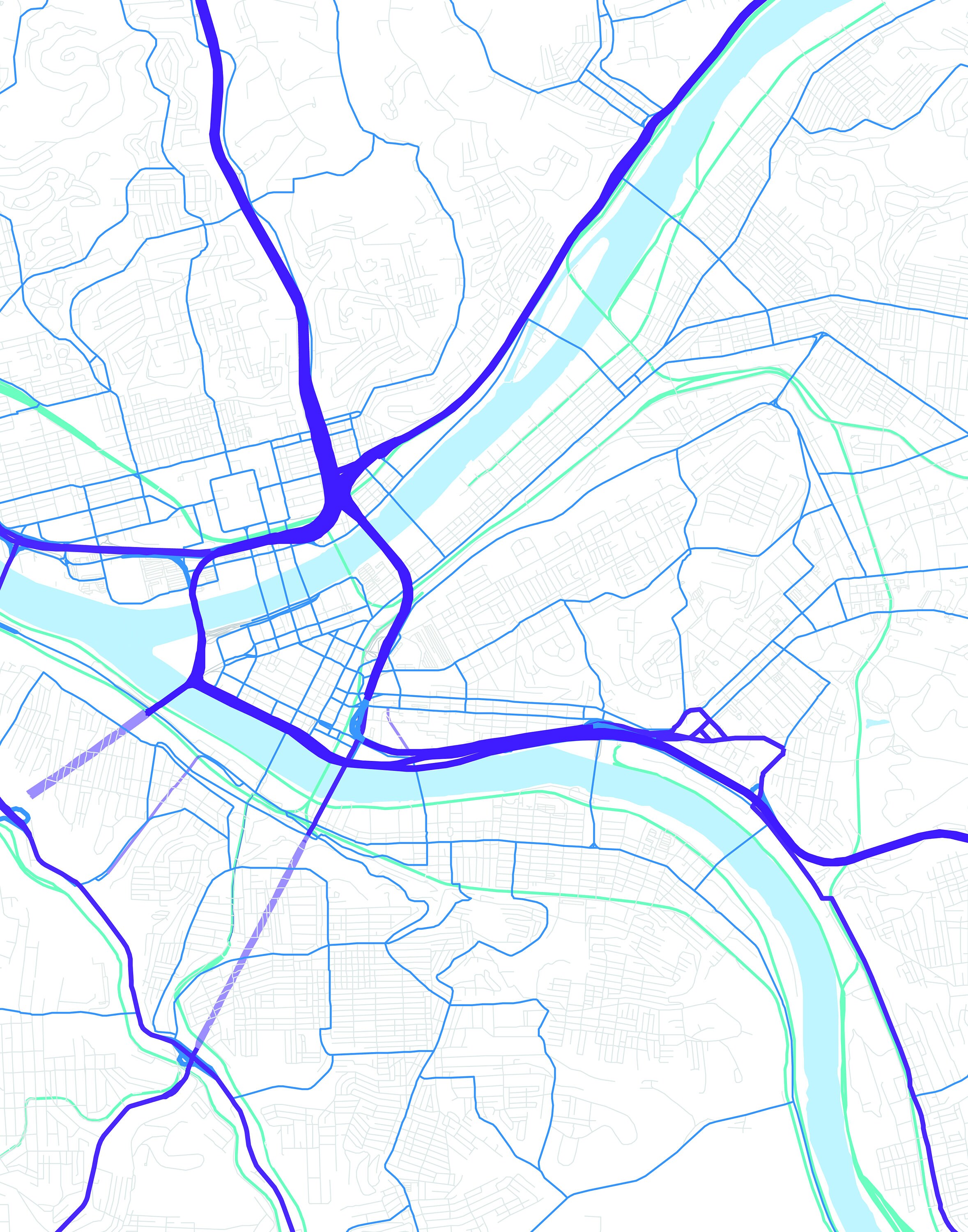 Pittsburgh City Road Map Minimal Poster 412 PGH Steelers - Etsy