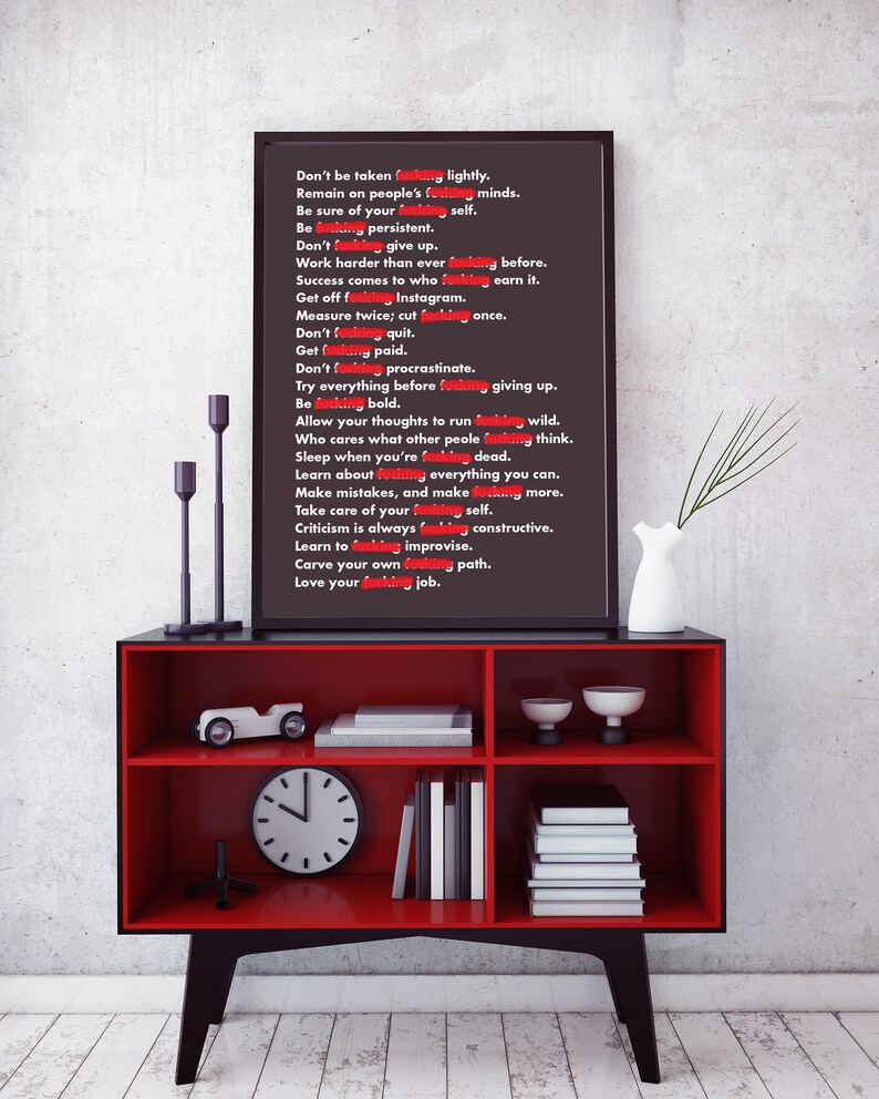 Relatable F***ing Quotes Graphic Designer Quote DIGITAL DOWNLOAD Poster ...