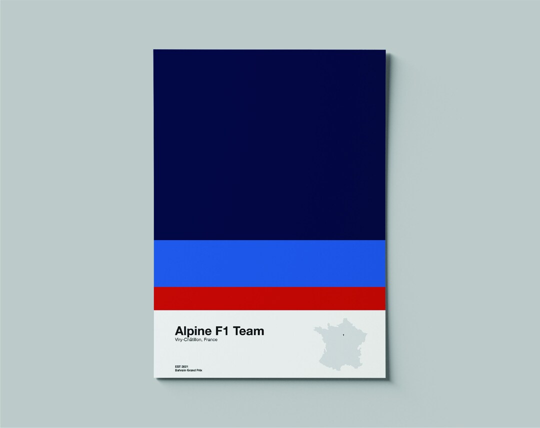 Formula 1 Alpine Digital Team Poster | F1 Grand Prix | Headquarters ...
