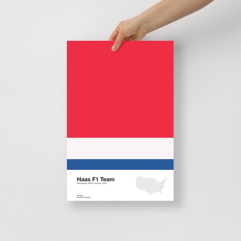 Formula 1 Haas Team Poster F1 Grand Prix Headquarters City - Etsy