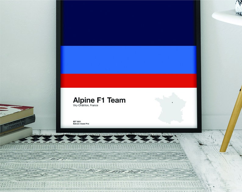 Formula 1 Alpine Digital Team Poster | F1 Grand Prix | Headquarters ...