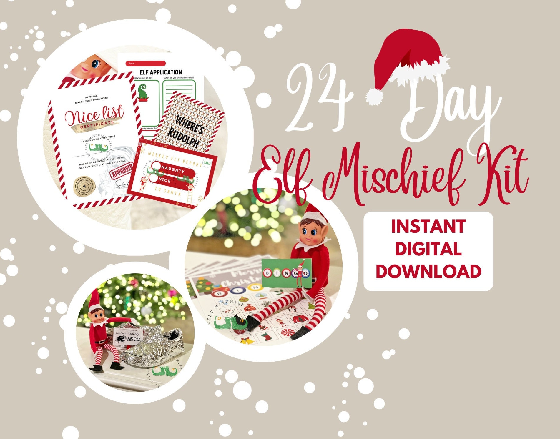 Elf Mischief Kit, DIGITAL DOWNLOAD, Elf Props, Elf Kit - Etsy