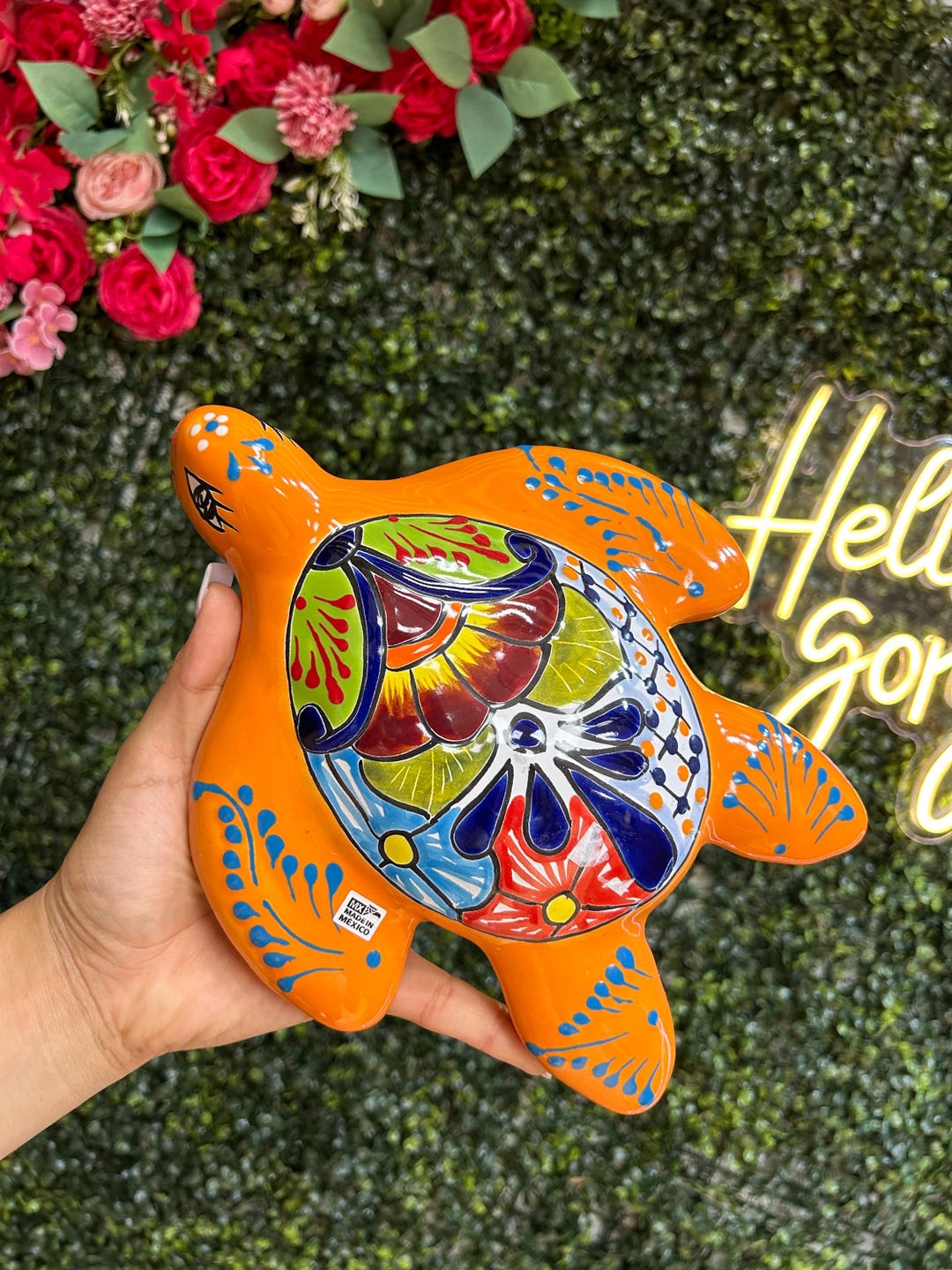 Handcrafted Vibrant Talavera Sea Turtle - Etsy