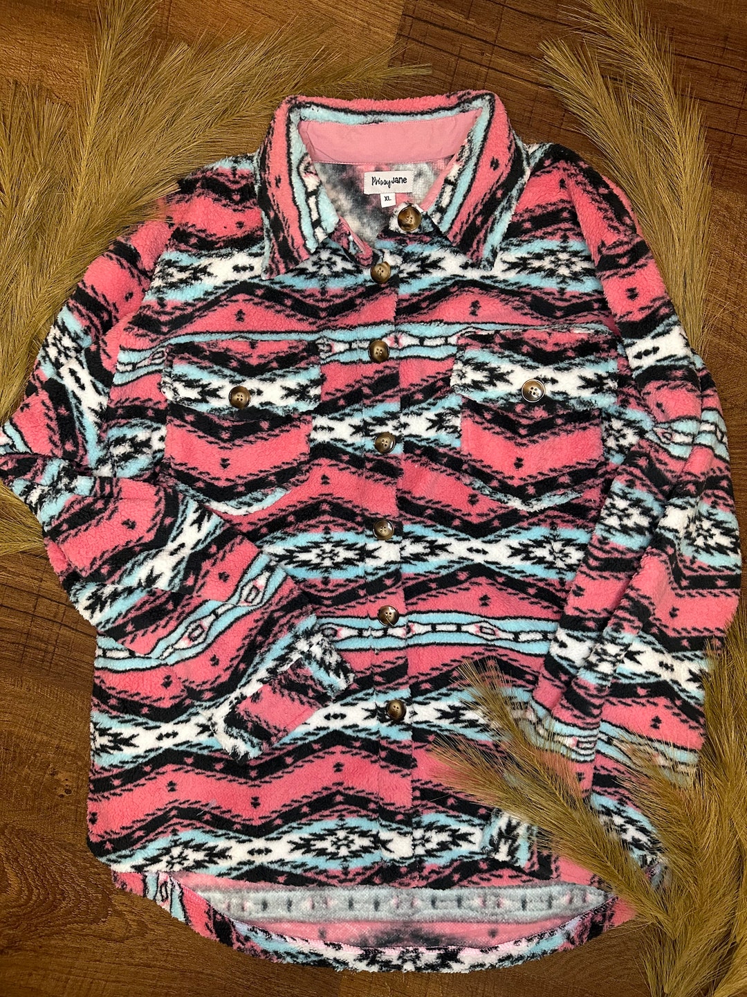 Aztec Sherpa Shacket - Etsy