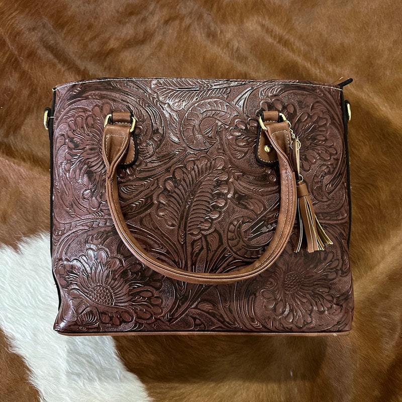 Tooled Leather Purse - Etsy