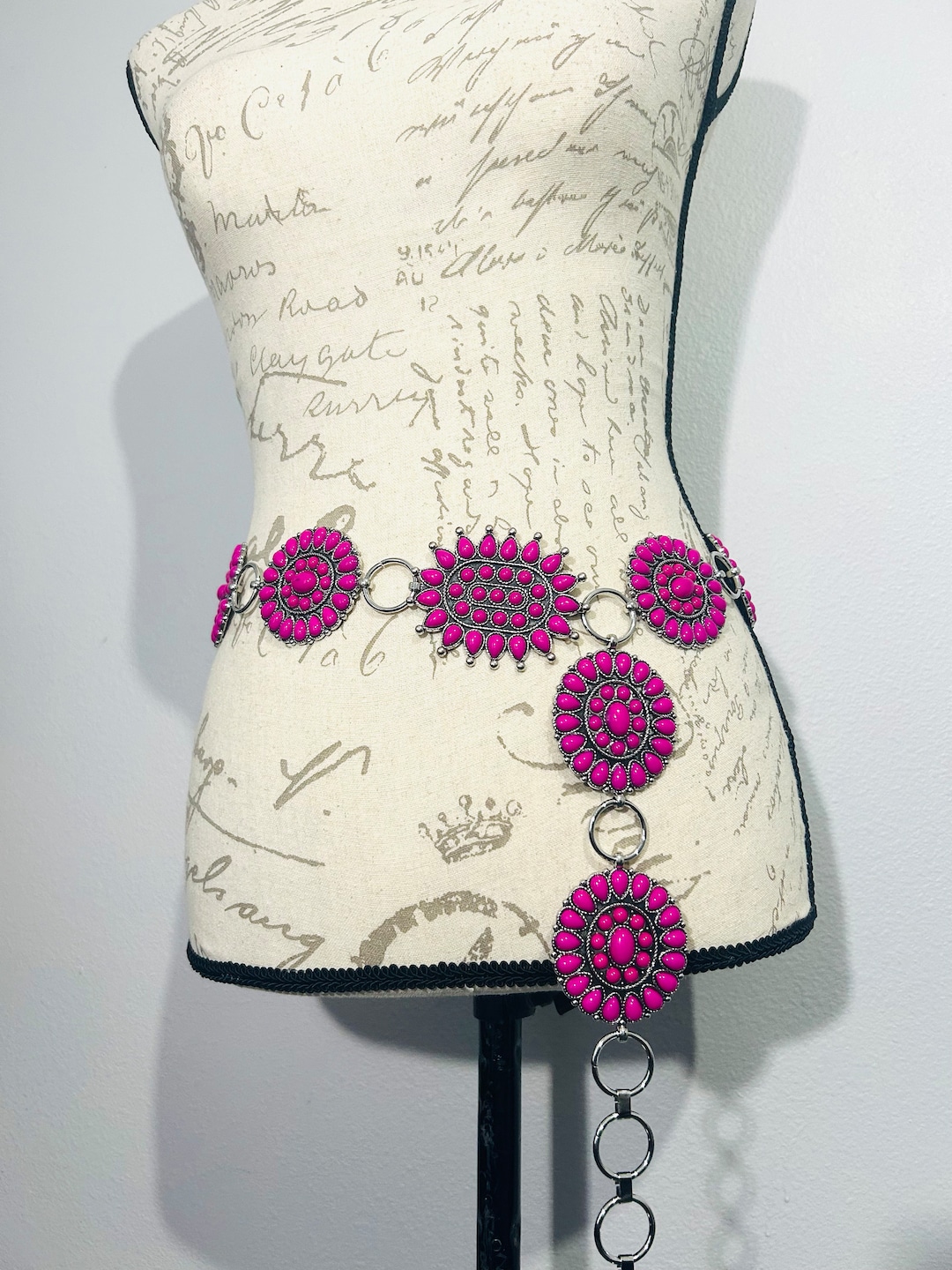 Hot Pink Concho Belt - Etsy