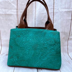 Turquoise Leather Purse - Etsy