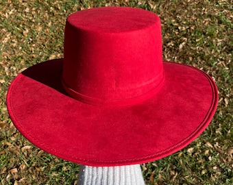Red Boater Hat - Etsy