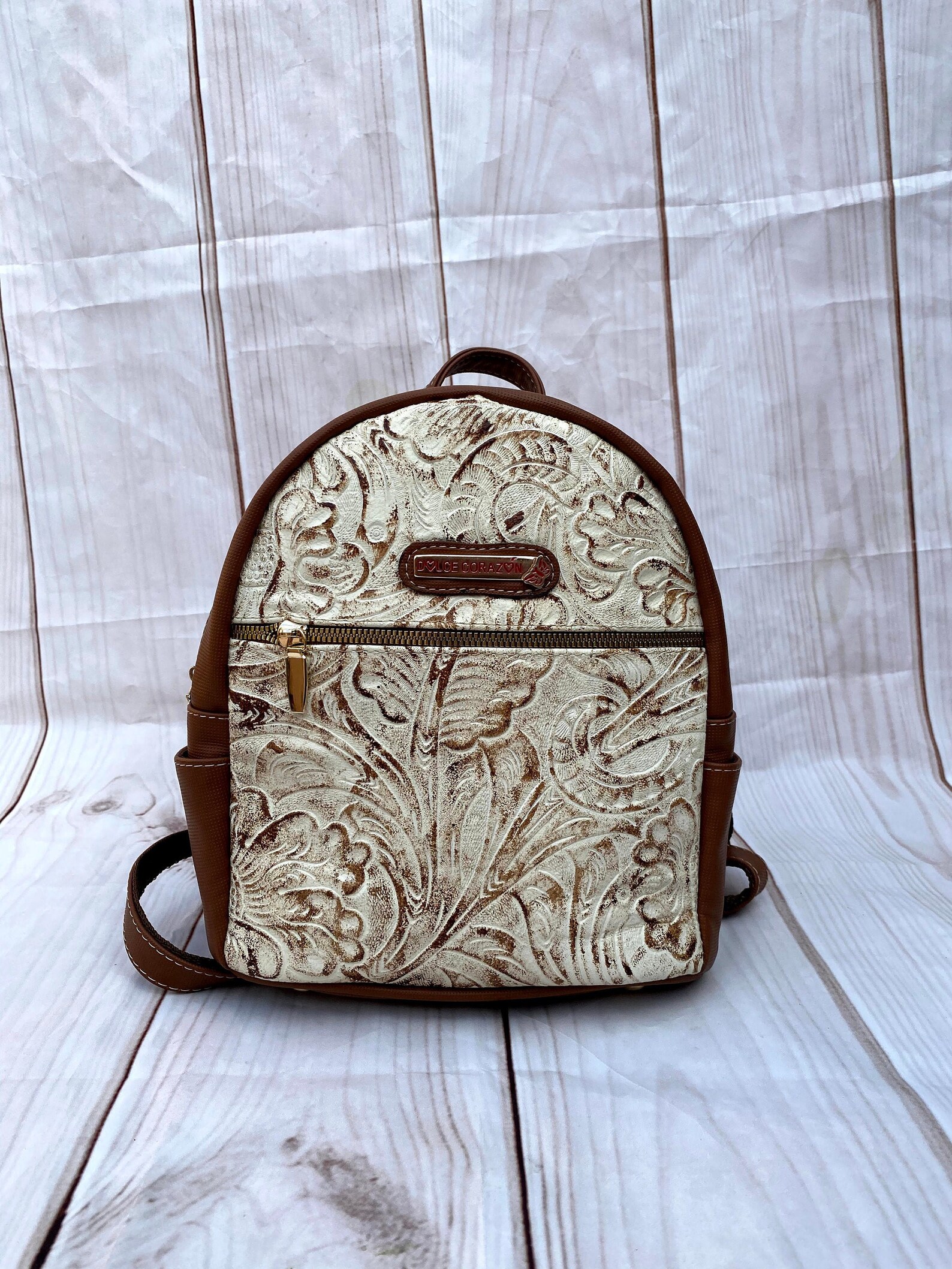 Cream Leather Back-bag - Etsy