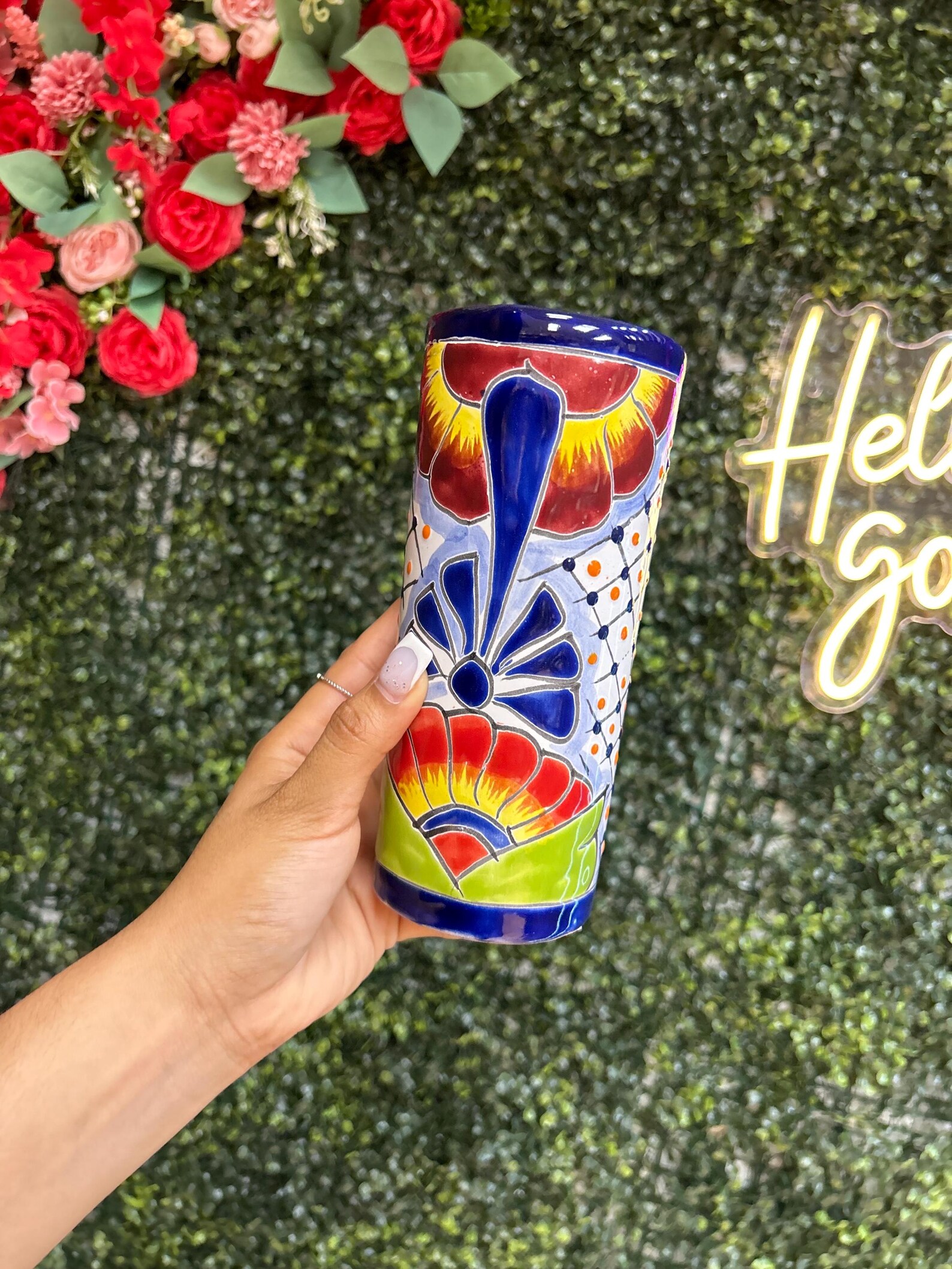 Talavera Tall Cups - Etsy