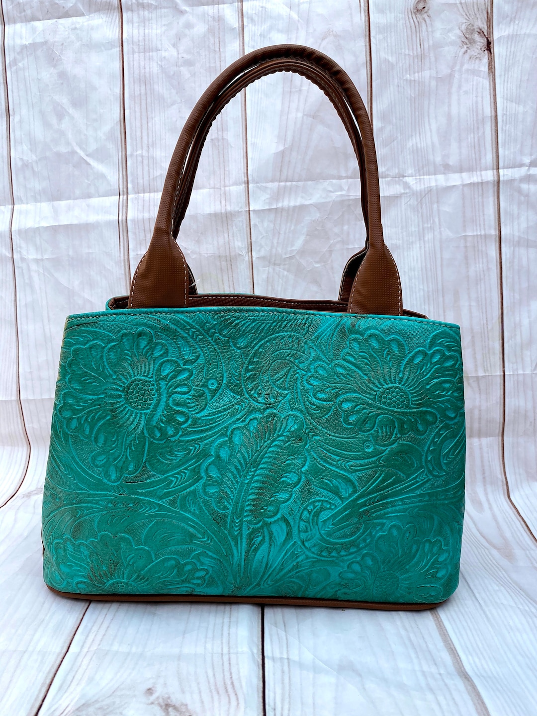 Turquoise Leather Purse - Etsy