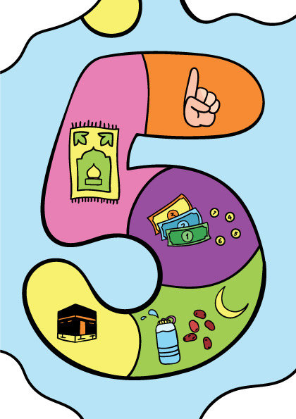 5 Pillars Clipart