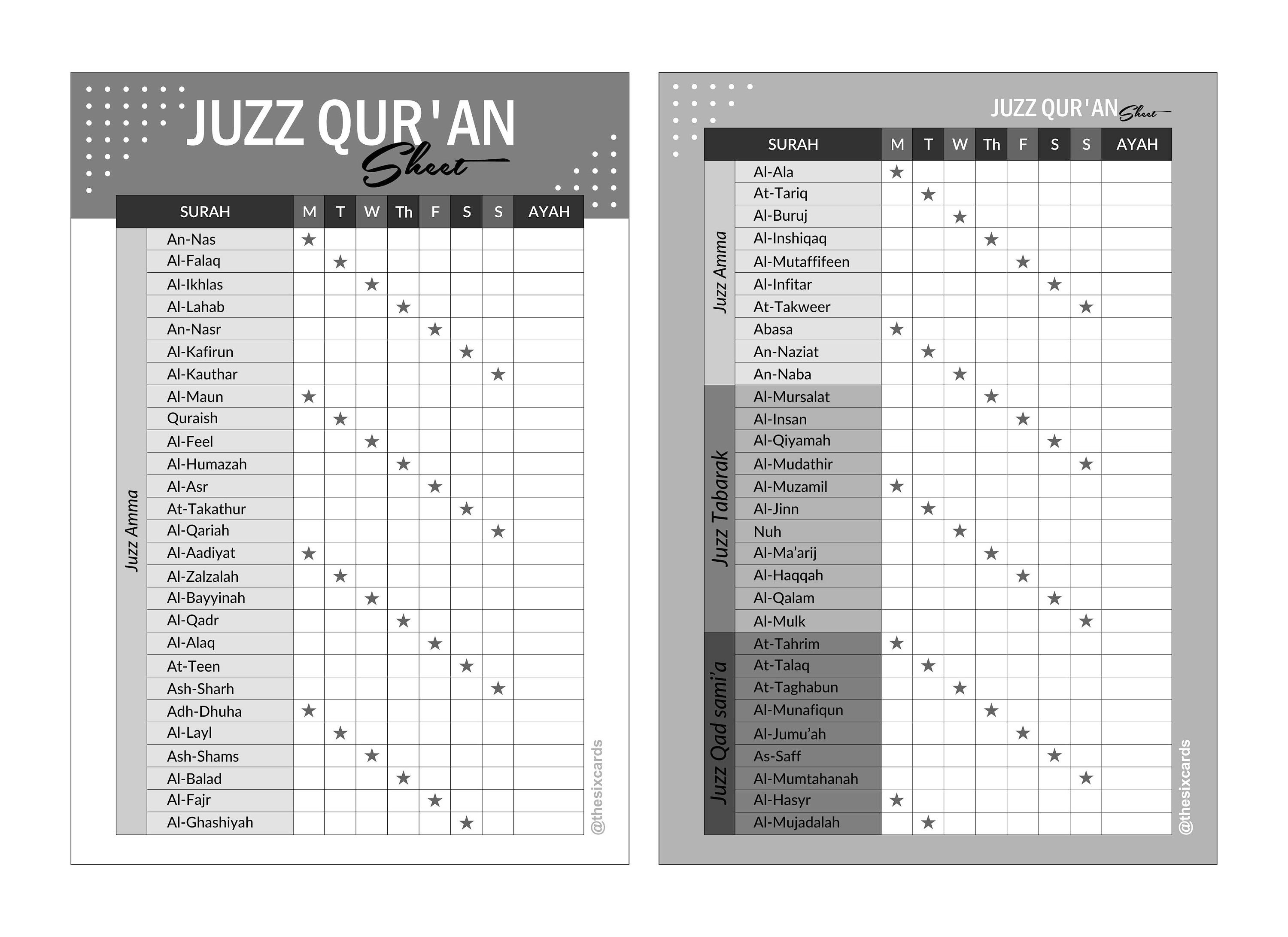3 Ajza Revision Card - Etsy