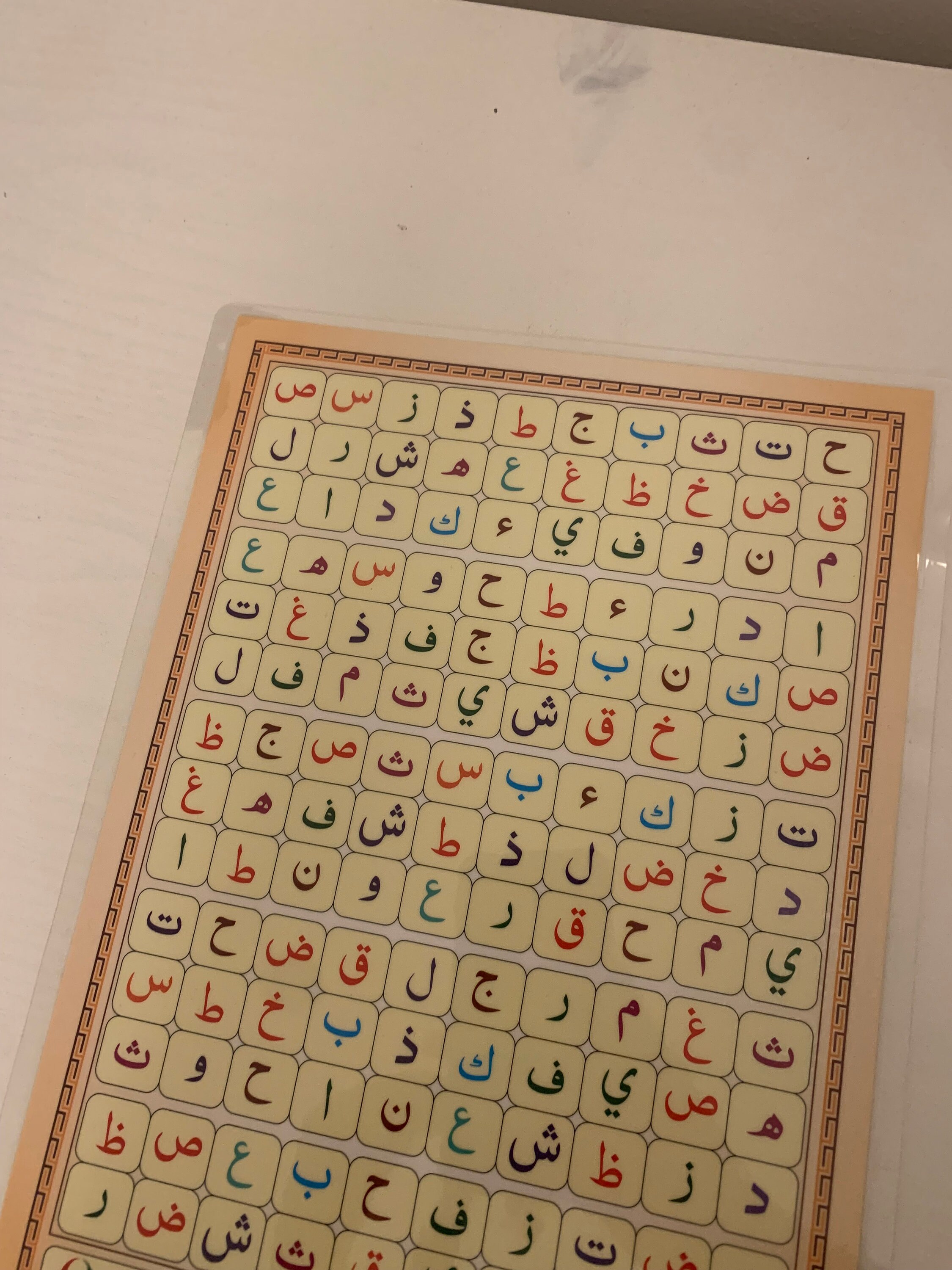 Arabic Letter Chart - Etsy UK