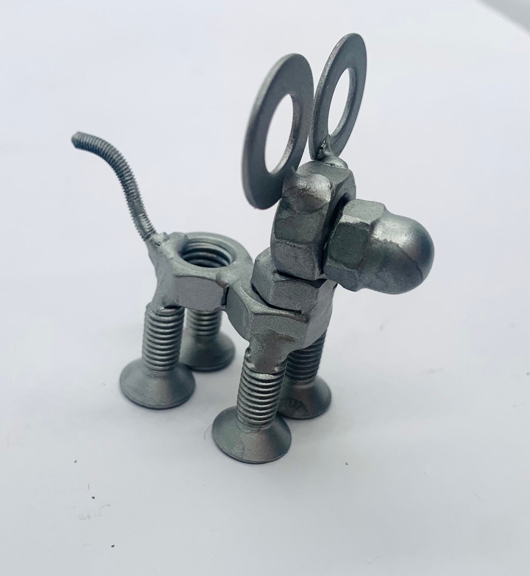 Scrap Metal Dog Figurine Art, Metal Weld Art Dog Sculpture, Unique ...