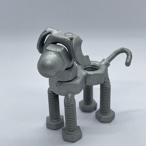 Nuts and Bolt Dog Figurine Metal Art Pet Floppy Ears, Weld Art, Dog ...