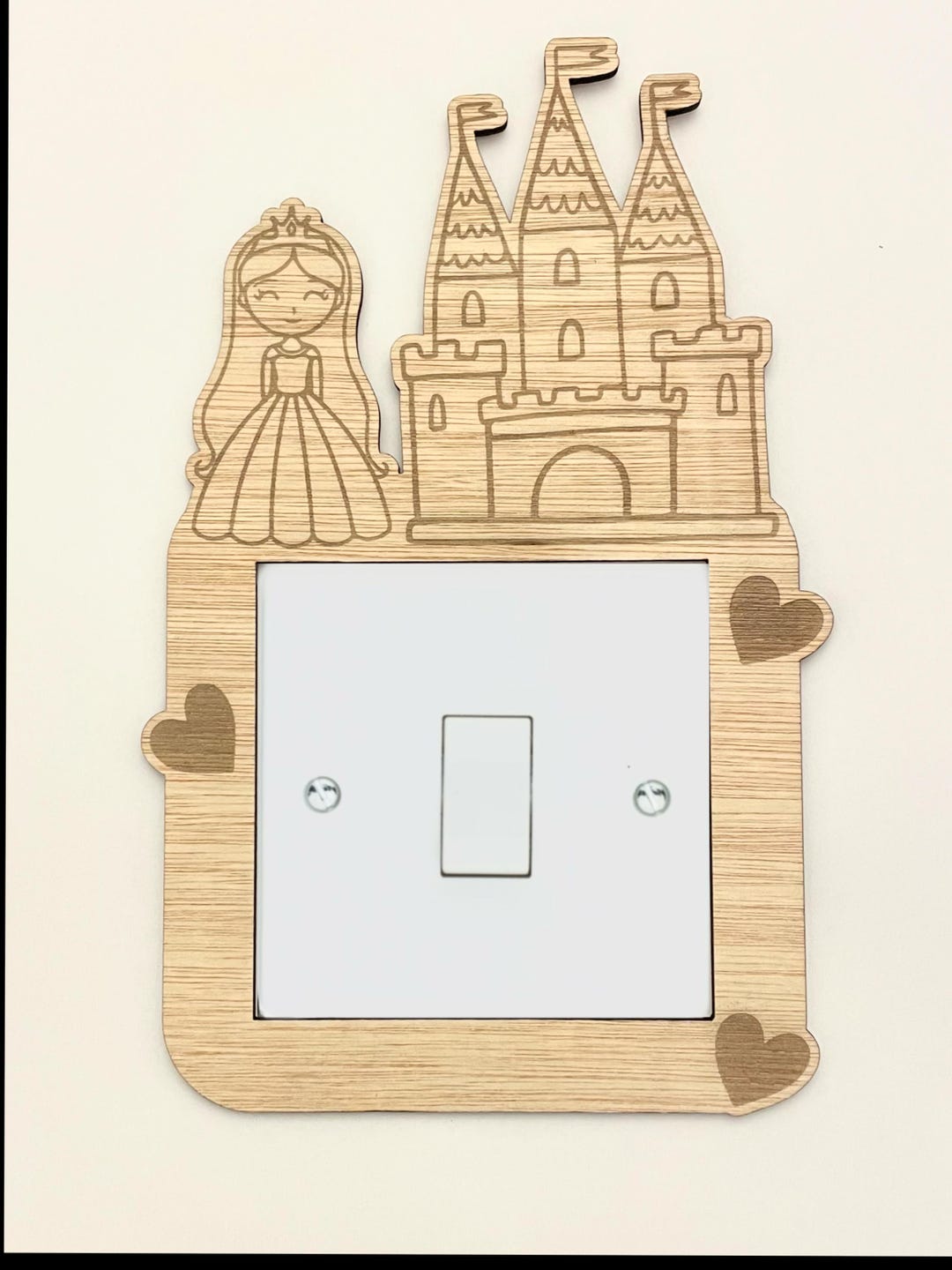 Princess Theme Nursery Light Switch Surround Wooden Wall Decor ...