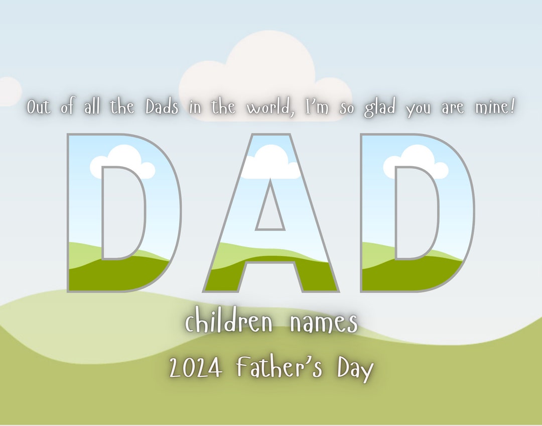 EDITABLE DAD TEMPLATE - Etsy