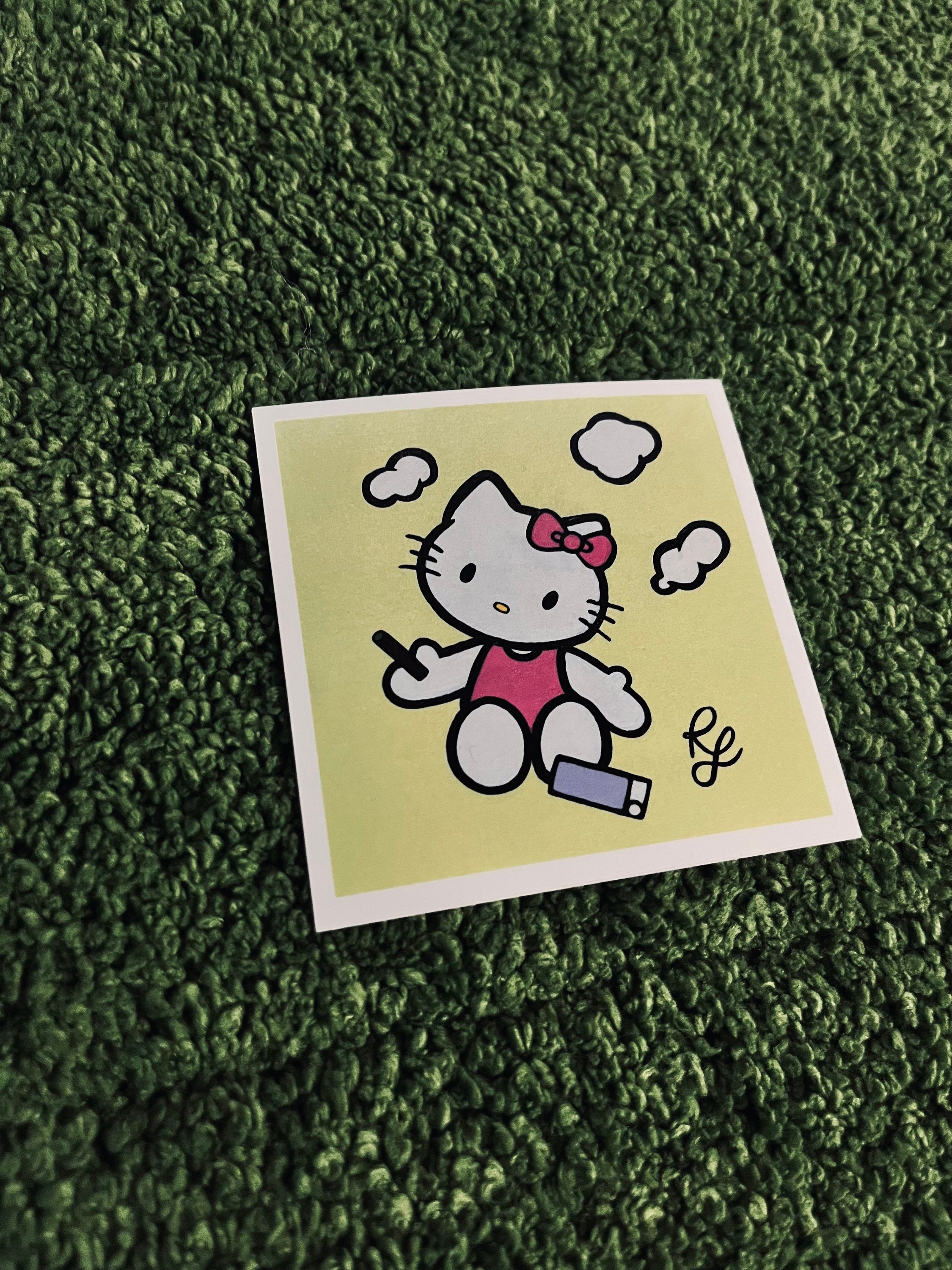 420 Hello Kitty Sticker - Etsy