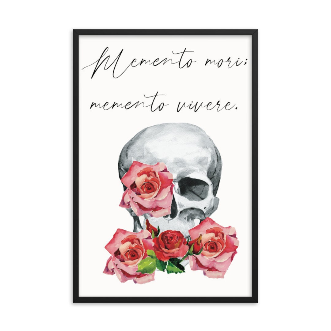 Memento Mori Memento Vivere | Illustrated Poster | Printable Wall Art ...