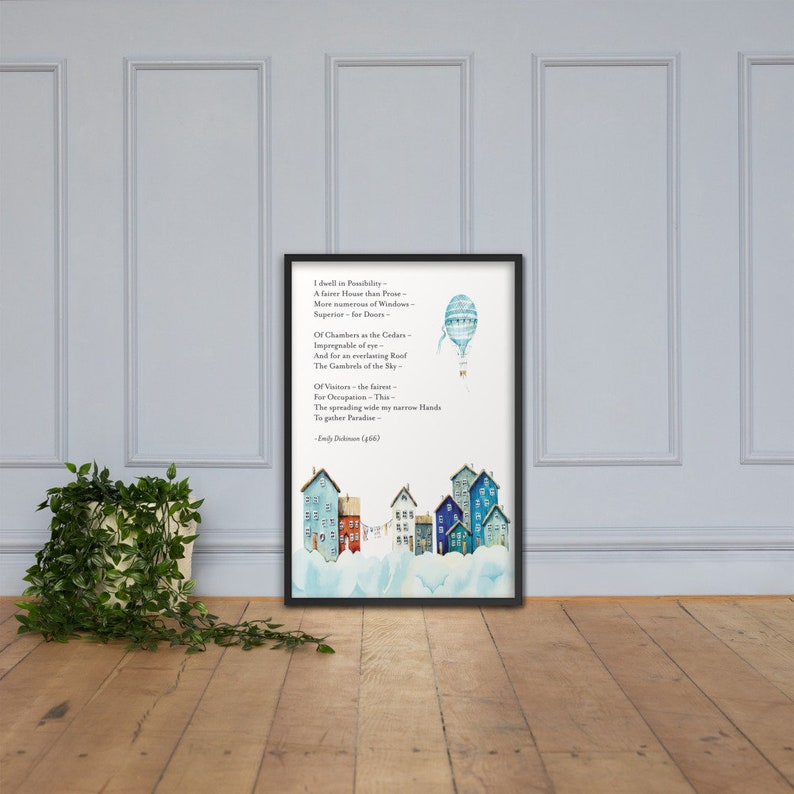 Emily Dickinson Poem | I Dwell in Possibility | Illustrated Poster ...
