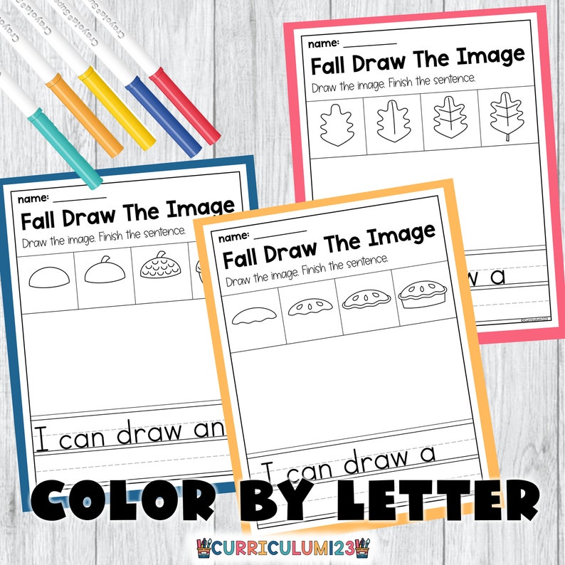 Fall Directed Drawing Printable Draw the Picture Fall - Etsy