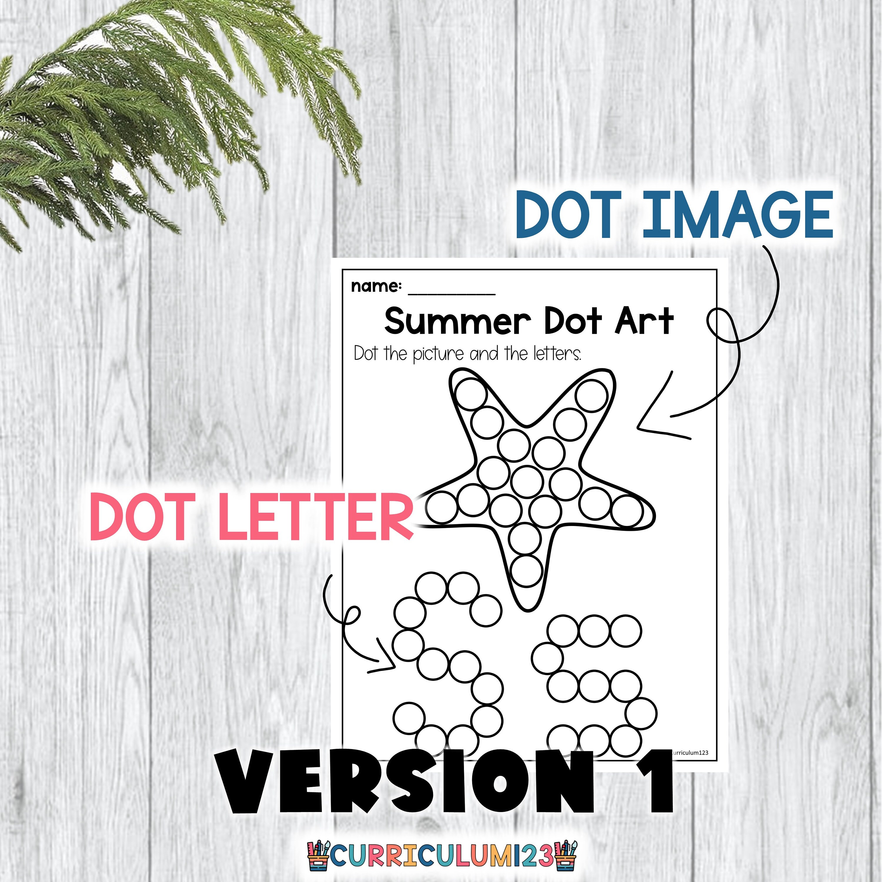 Summer Dot Markers Alphabet Fine Motor Skills Preschool - Etsy