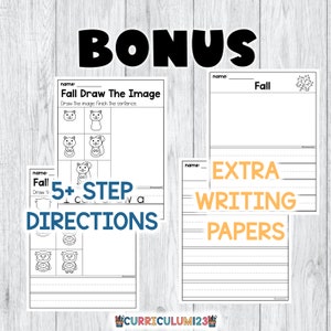 Fall Directed Drawing Printable Draw the Picture Fall - Etsy