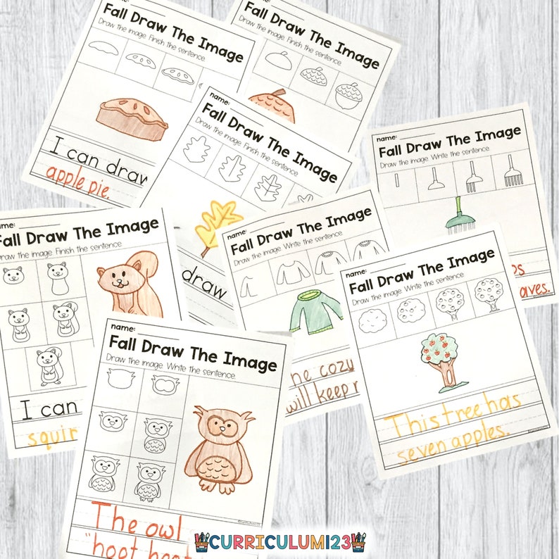 Fall Directed Drawing Printable Draw the Picture Fall Activities for ...