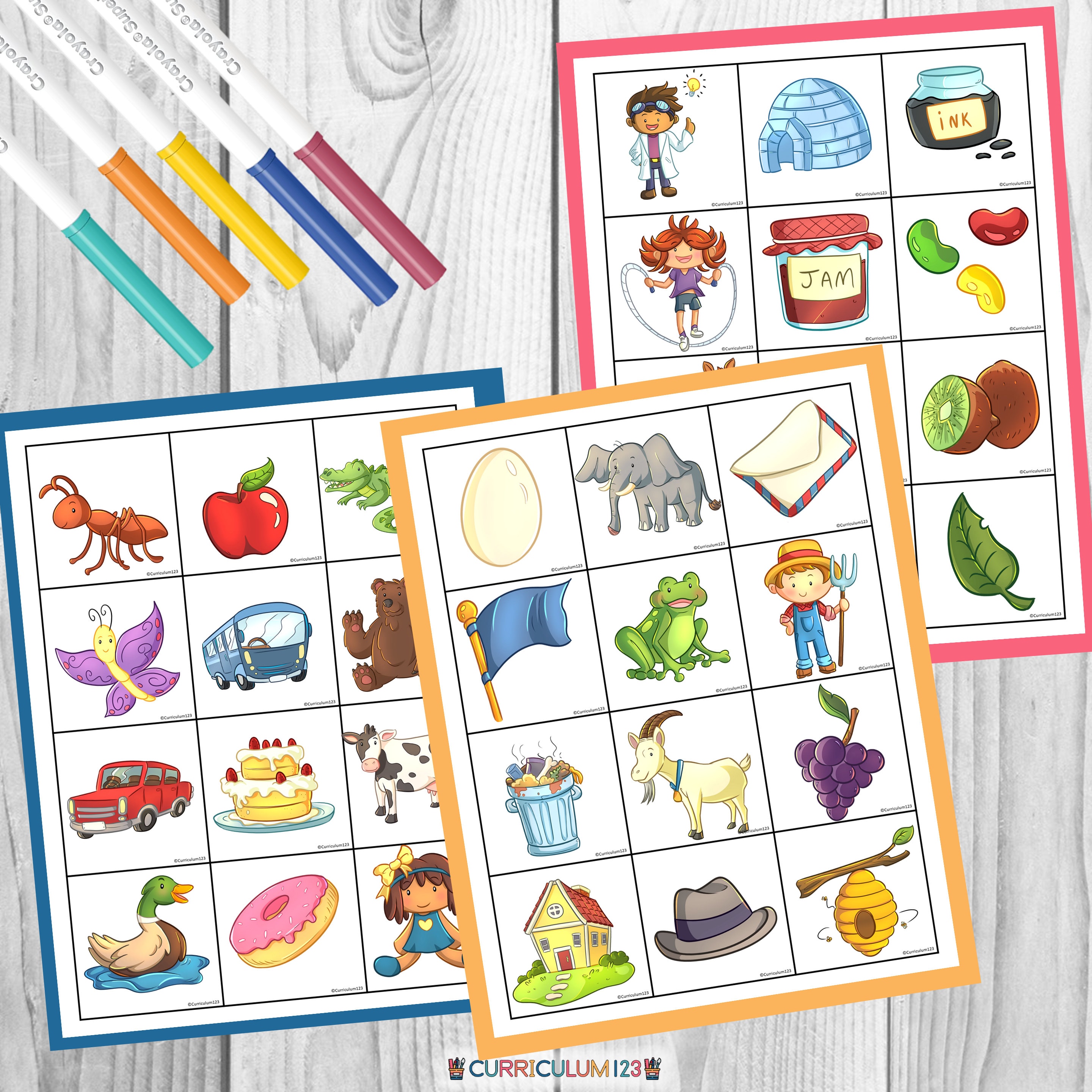 Beginning Sound Picture Matching: Alphabet Sorting Cards (printable) - Etsy