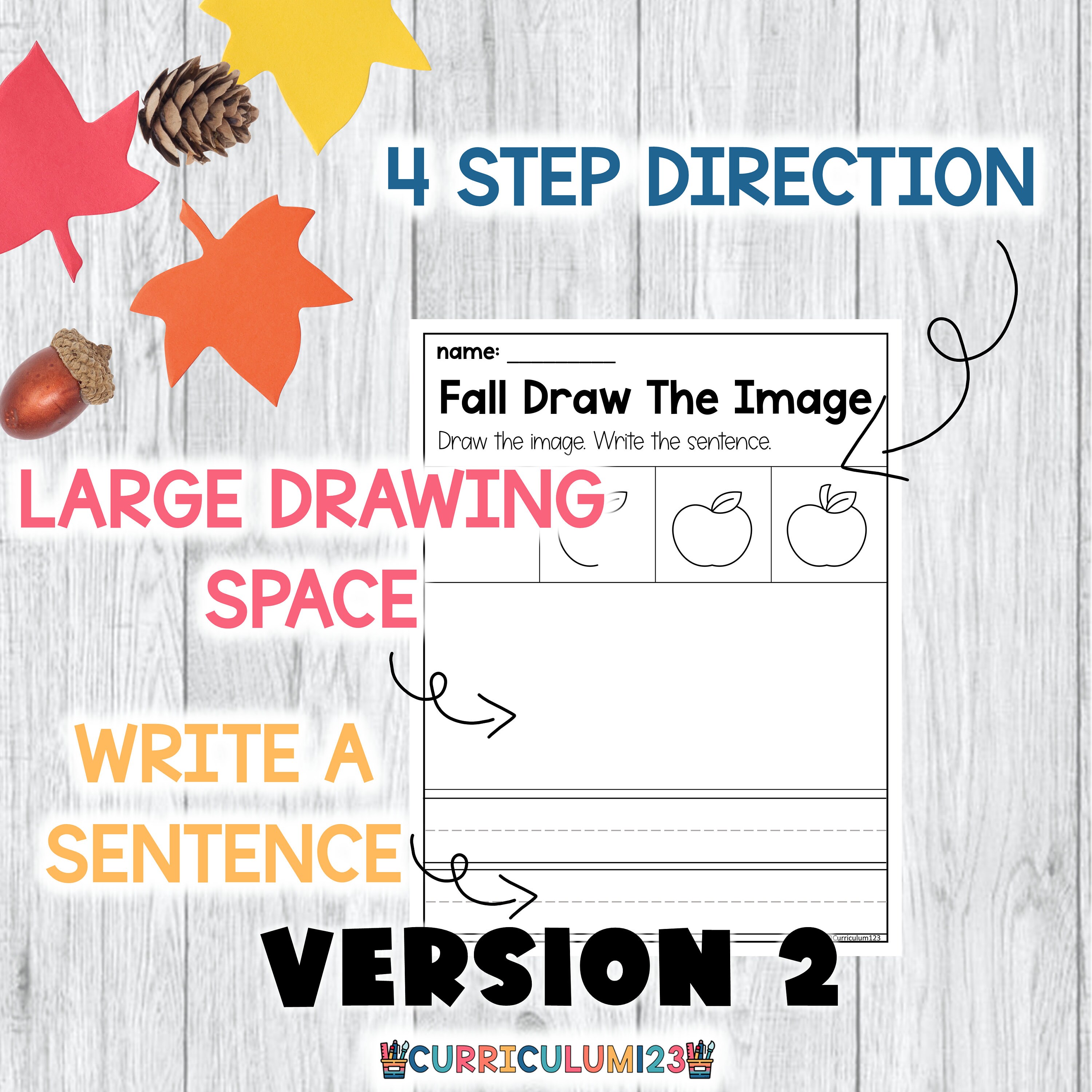 Fall Directed Drawing Printable Draw the Picture Fall Activities for ...