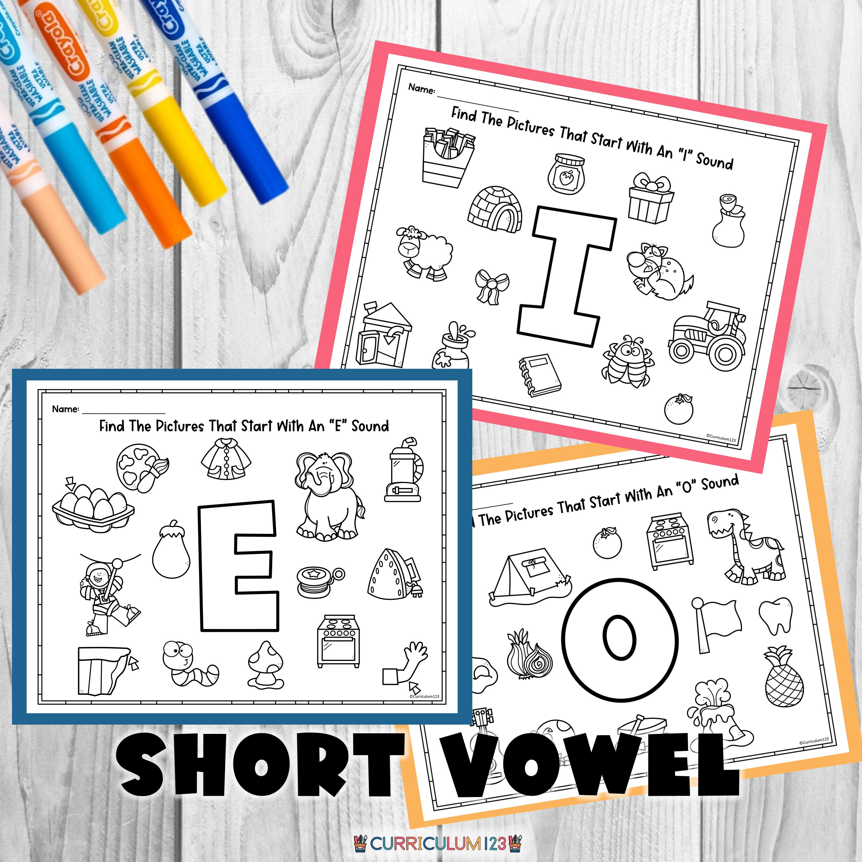 Alphabet Phonics Worksheets: Letter Sound Recognition (PDF) - Etsy