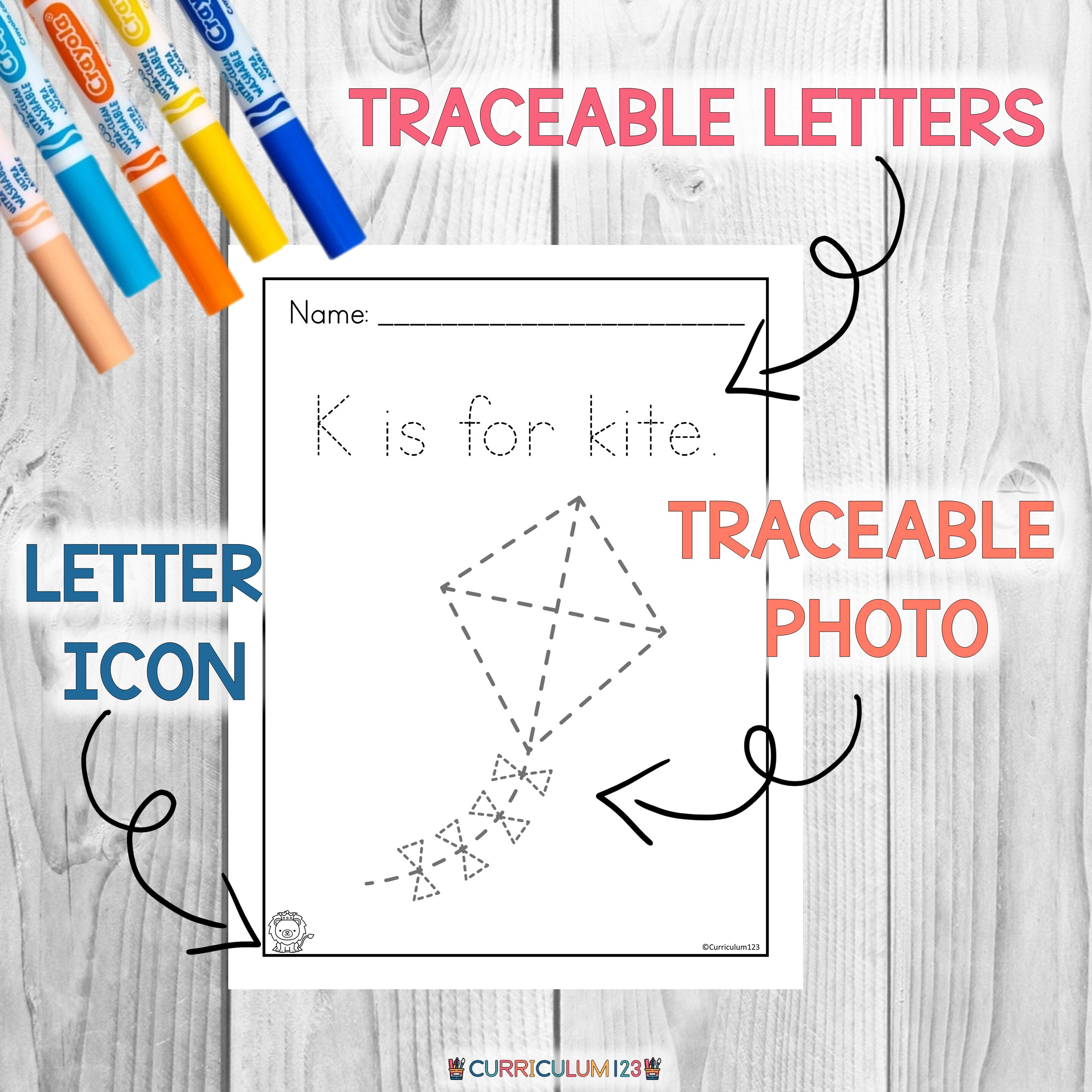 Alphabet Activity, Trace Letters for Preschool, Workbook for Kids ...