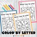 Winter Color by Number & Letter Activities for Preschool (printable) - Etsy