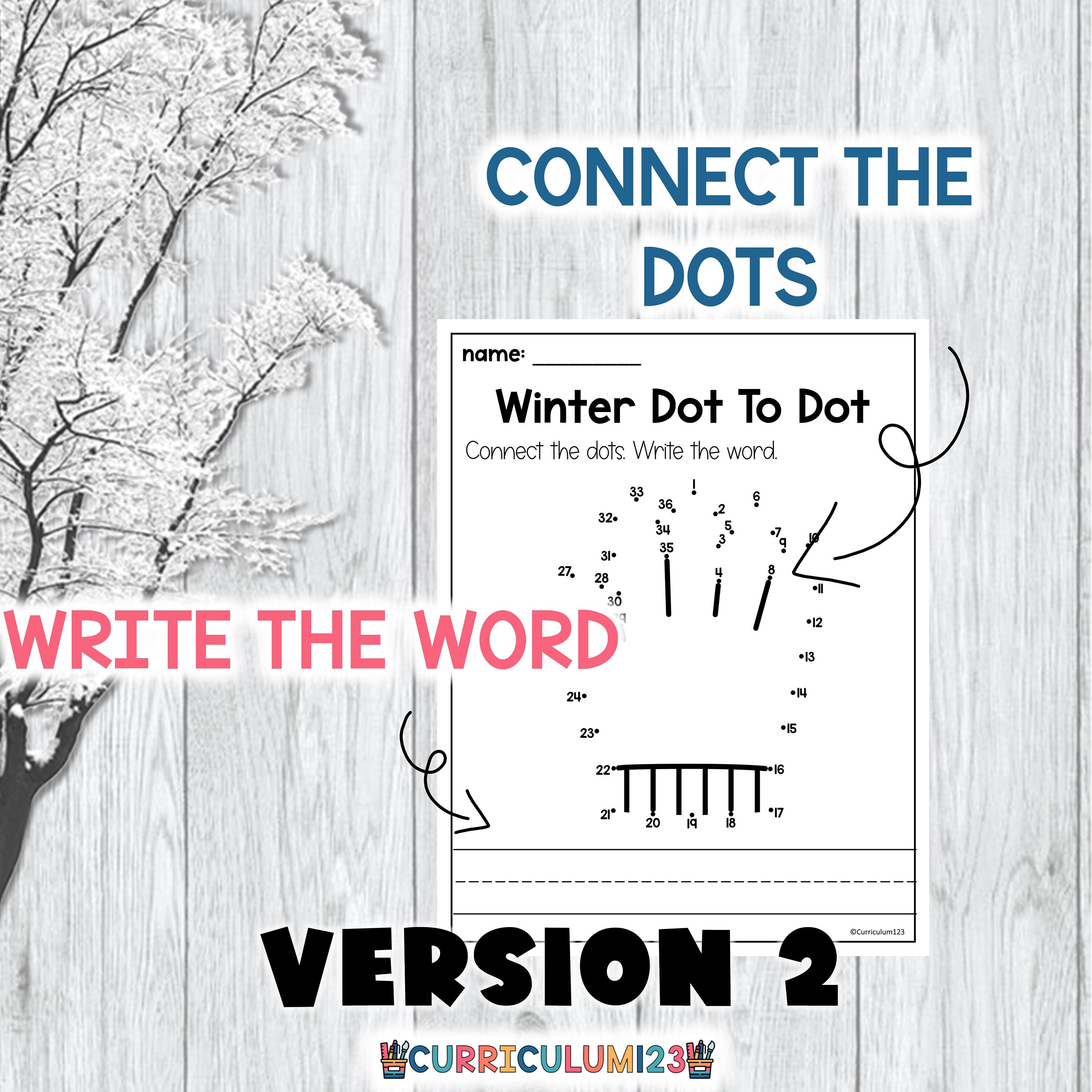 Winter Dot to Dot Printable Coloring Pages Winter Activities for ...