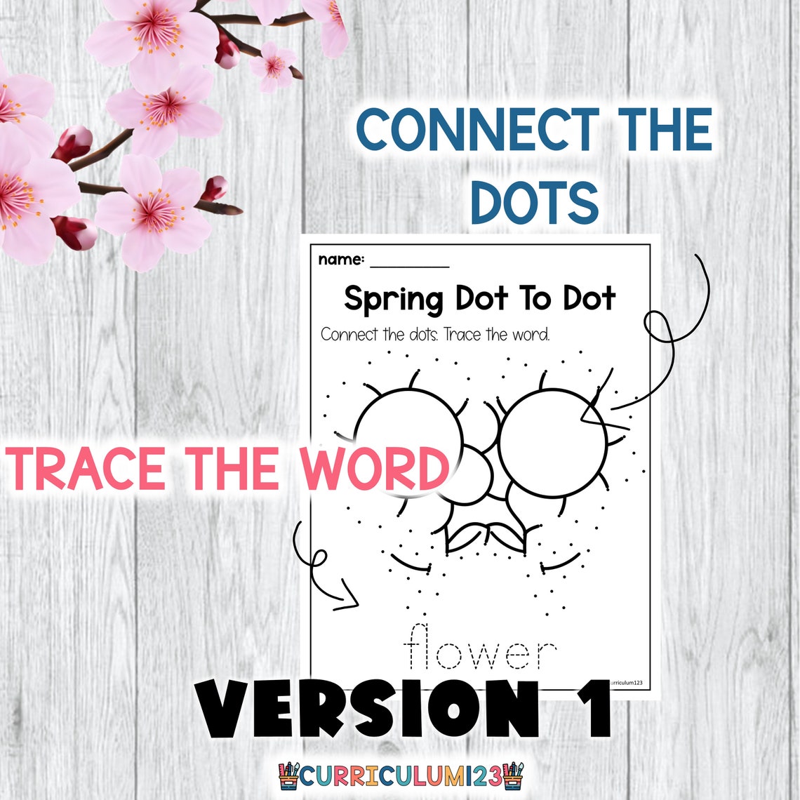 Spring Dot to Dot Printable Coloring Pages Spring Activities for ...