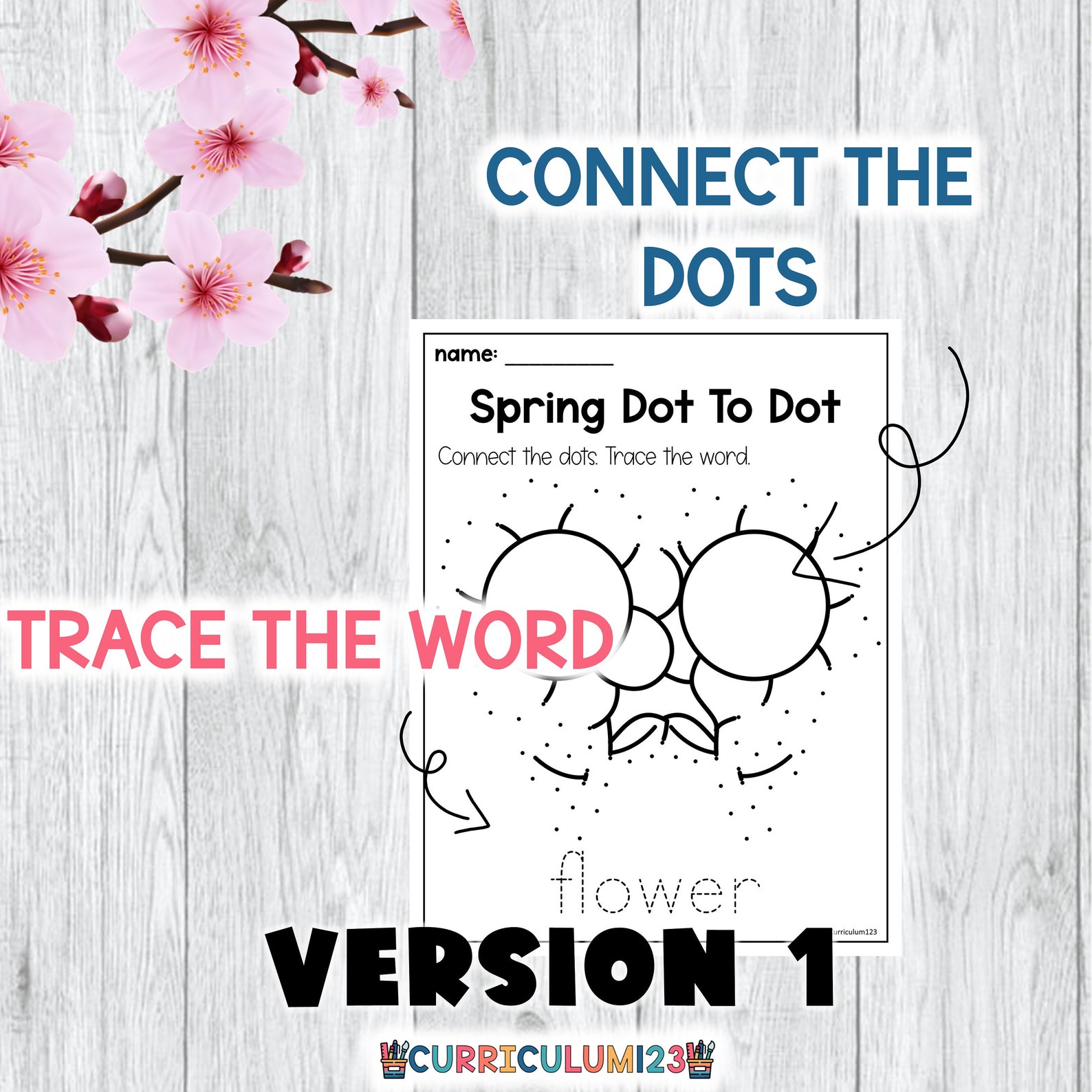 Spring Dot to Dot Printable Coloring Pages Spring Activities for ...