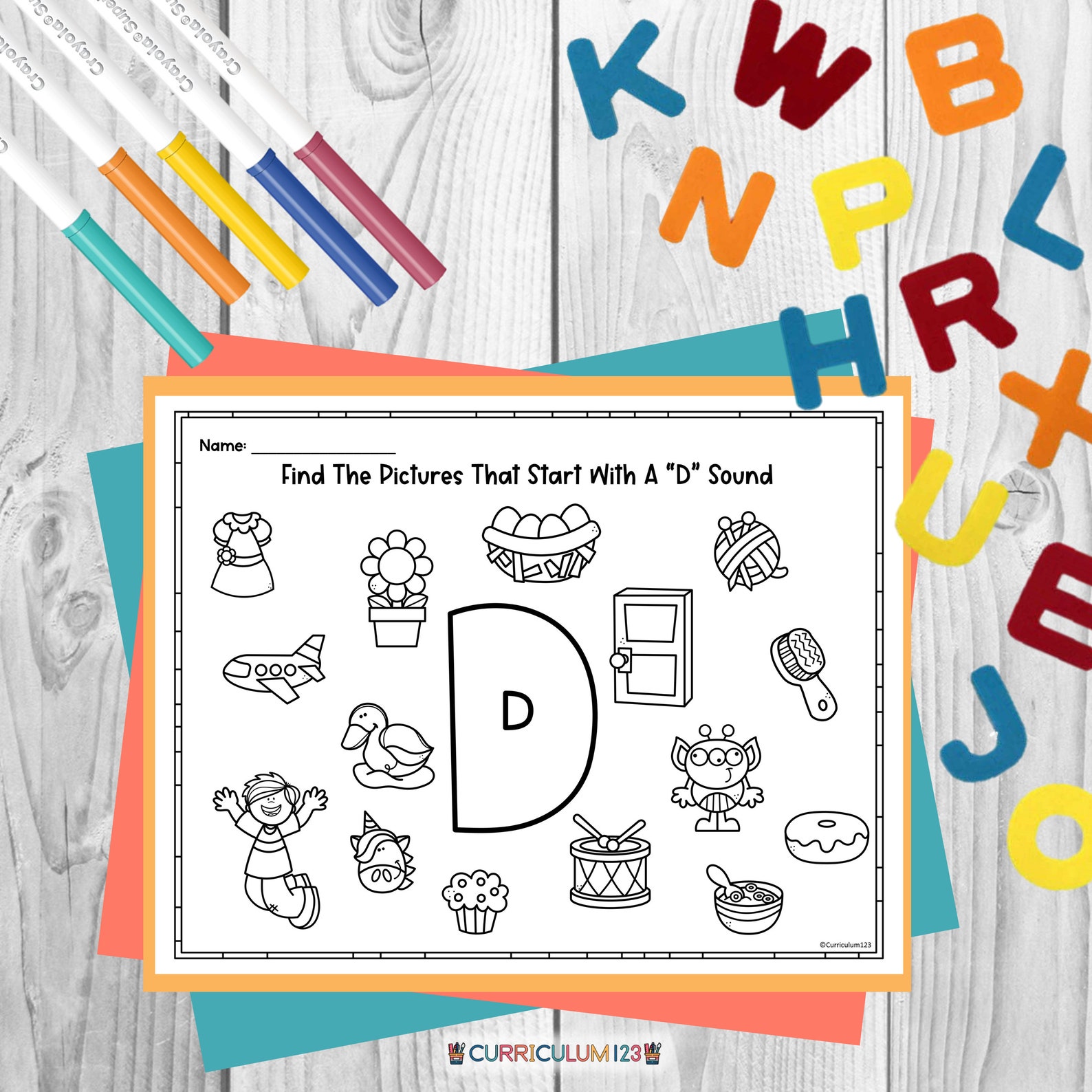 Initial Sounds Worksheets for Kindergarten Alphabet Phonics | Etsy