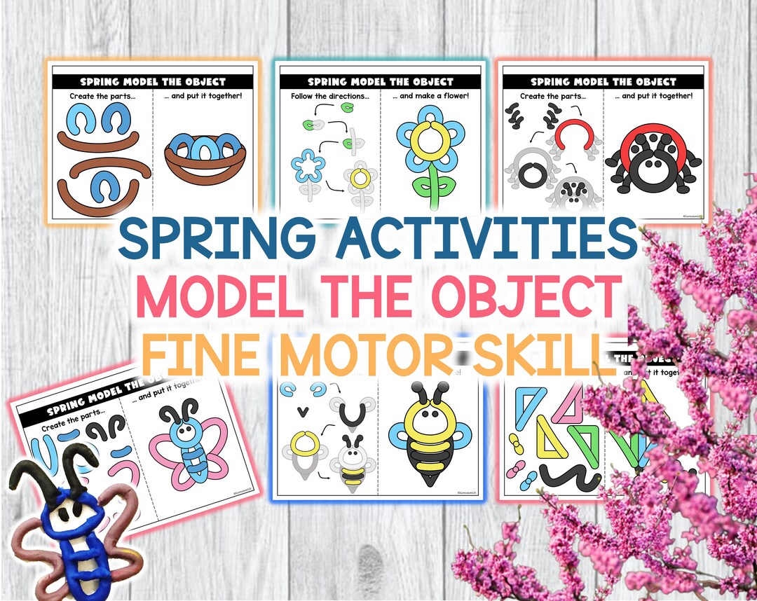 Spring Play Dough Mats: Fine Motor Skills Activity (digital Download ...