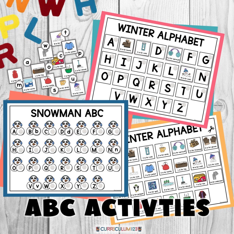 Busy Book Winter Theme Preschool Activities Prek Curriculum - Etsy