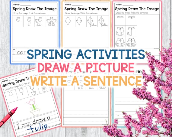 Spring Directed Drawing For Kids