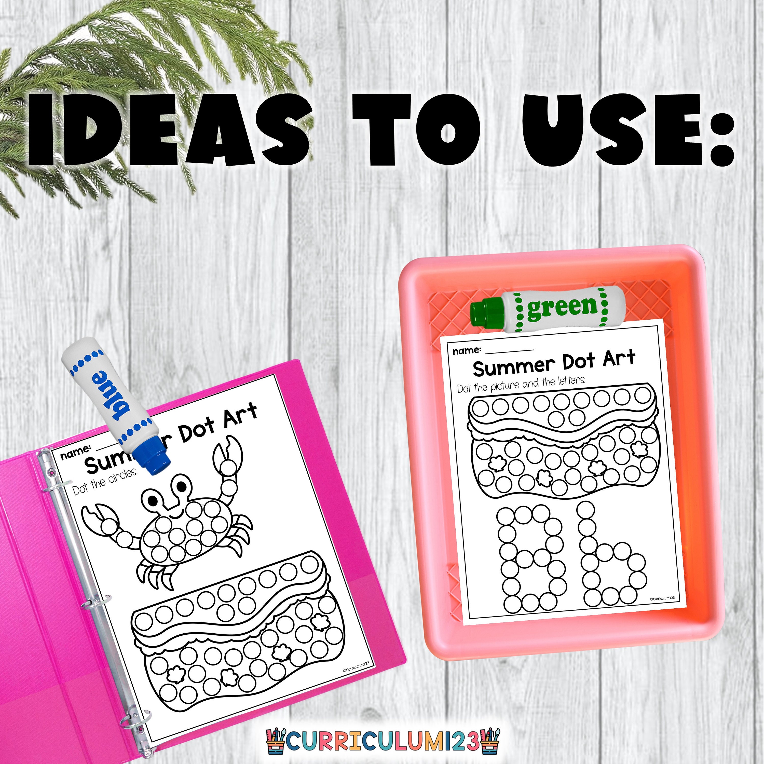 Summer Dot Markers Alphabet Fine Motor Skills Preschool - Etsy