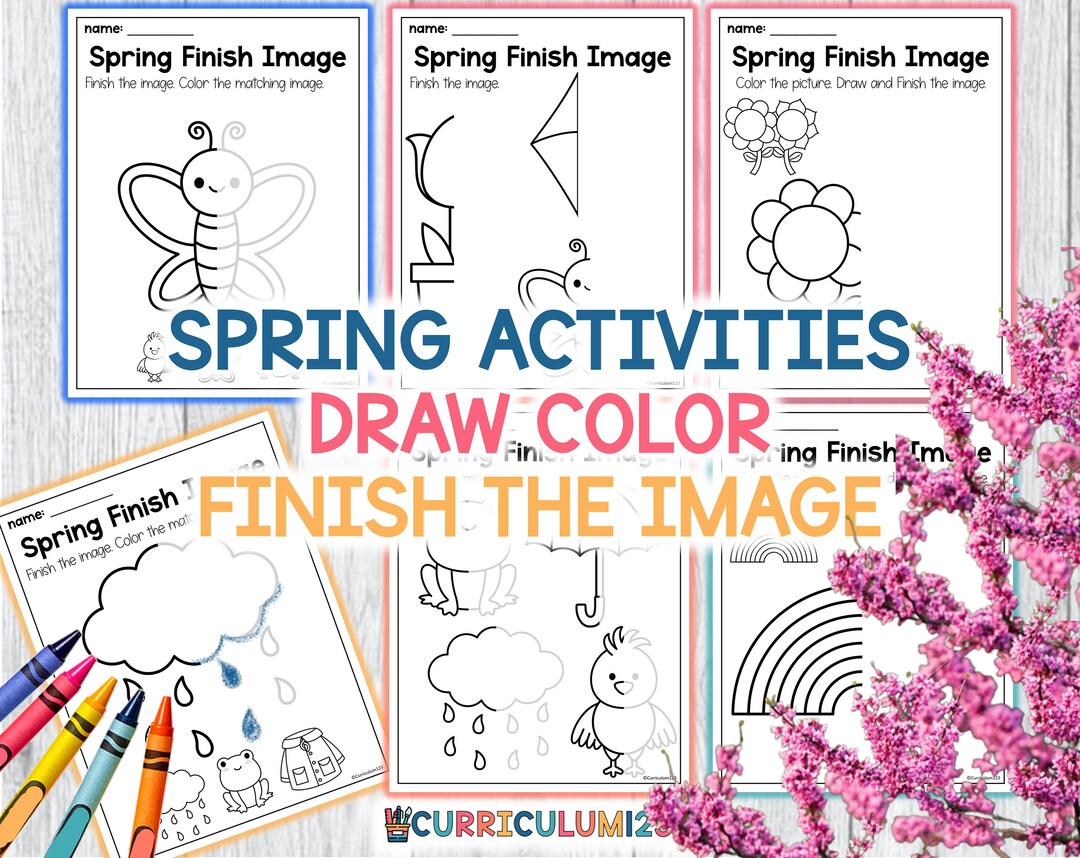 Spring Complete the Image Printable Finish the Picture Spring ...