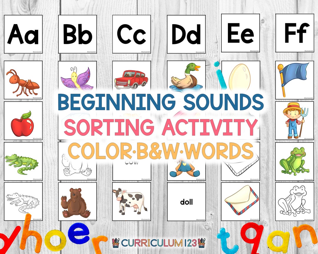 Beginning Sound Picture Matching: Alphabet Sorting Cards (printable) - Etsy